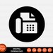 Fax Machine Circle Icon Landline Telephone Phone Print Png Jpg Eps Ai ...