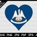 Louisiana Heart Flag SVG, LA USA Love Shape Flag, State Icon Symbol ...