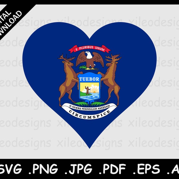 Michigan State Seal Svg - Etsy