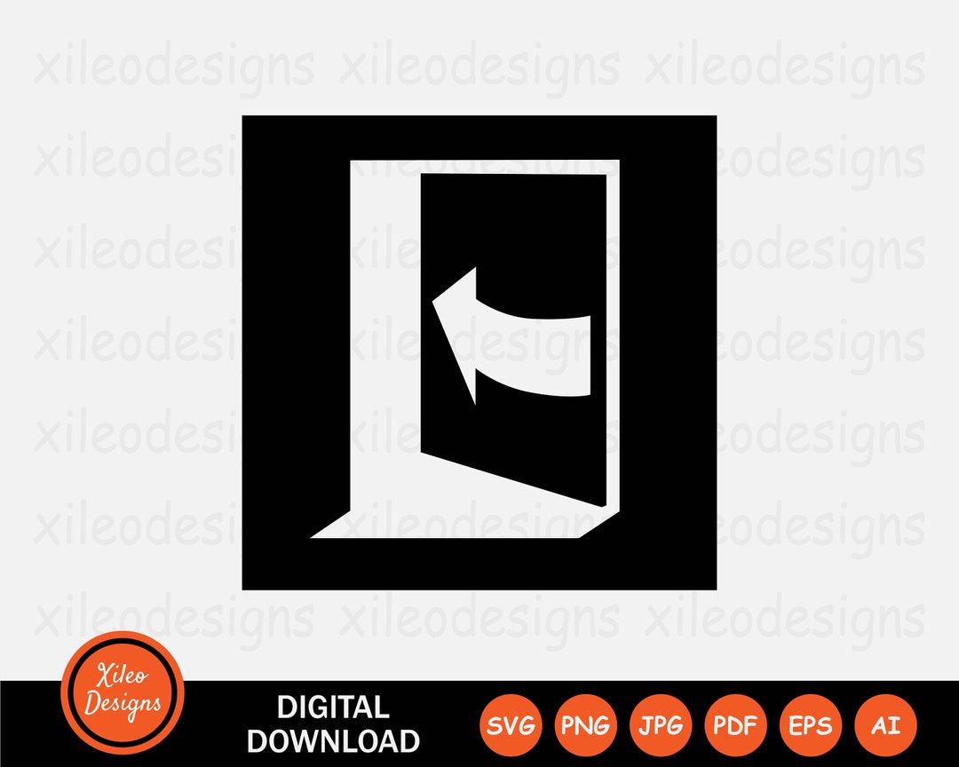 Push Door Open Left Side Opening Swing Signage Sign Symbol Icon Graphic ...