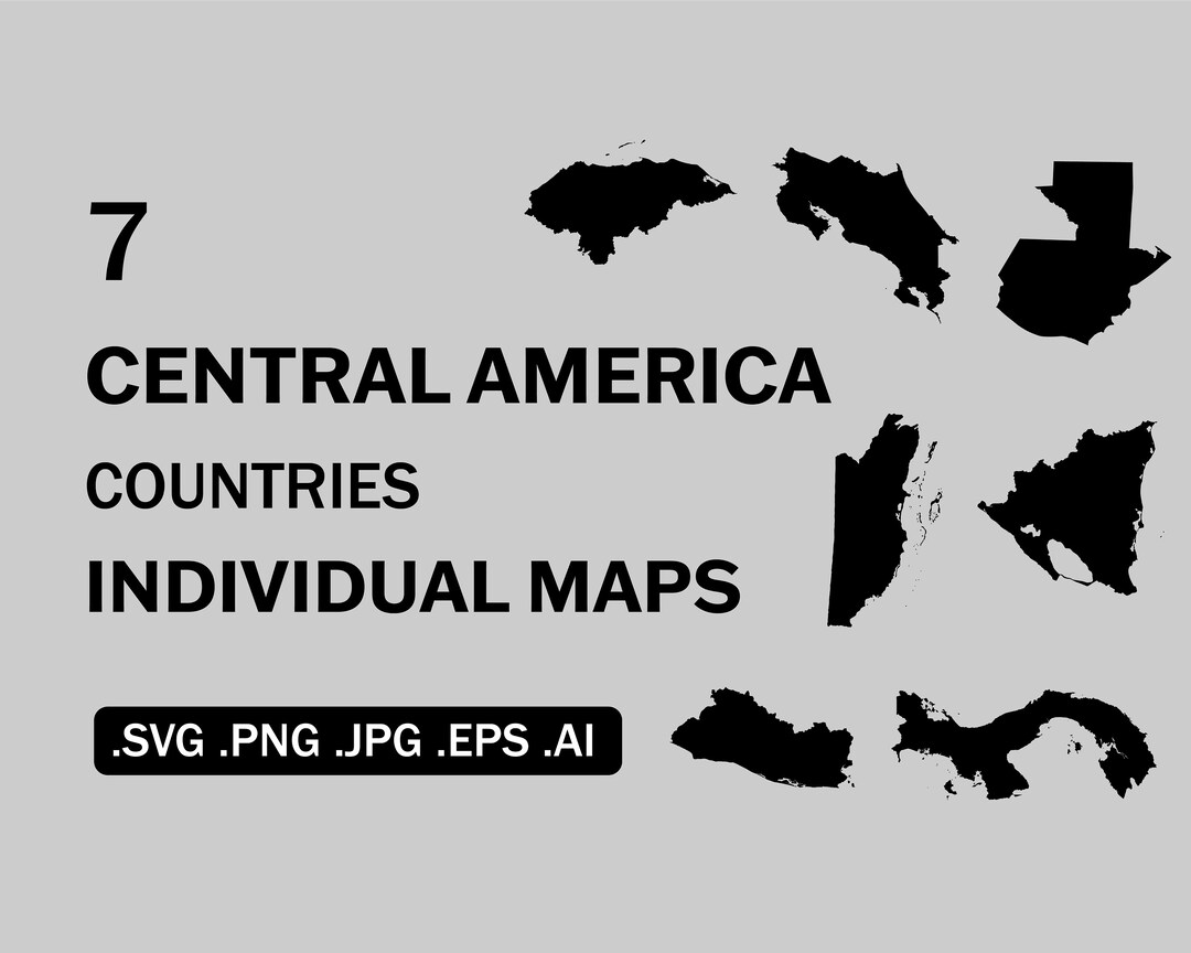 Central America Individual Country Maps SVG, Nation National Countries ...