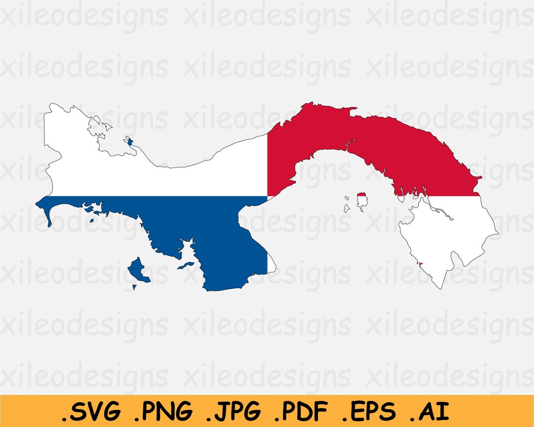 Panama Map Flag SVG, Panamanian SVG Cricut Cut File Country Nation ...