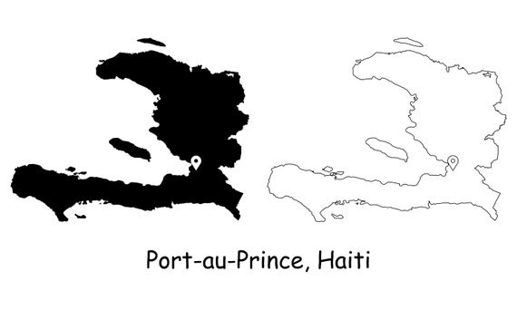 Port Au Prince Haiti Map Capital City Country Location Pin - Etsy