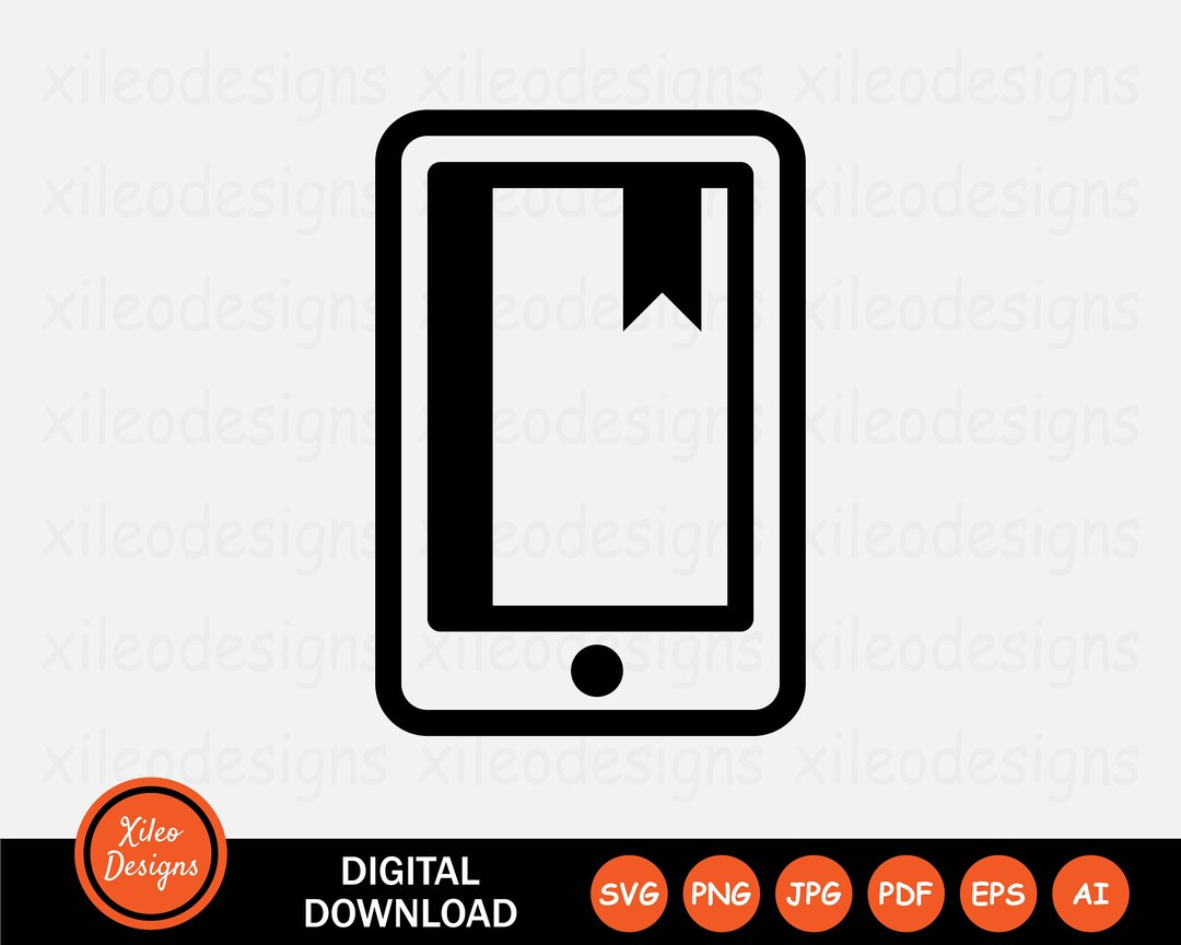 Ebook Icon SVG E Book Reader Tablet App Device Screen Png Jpg Eps Ai ...
