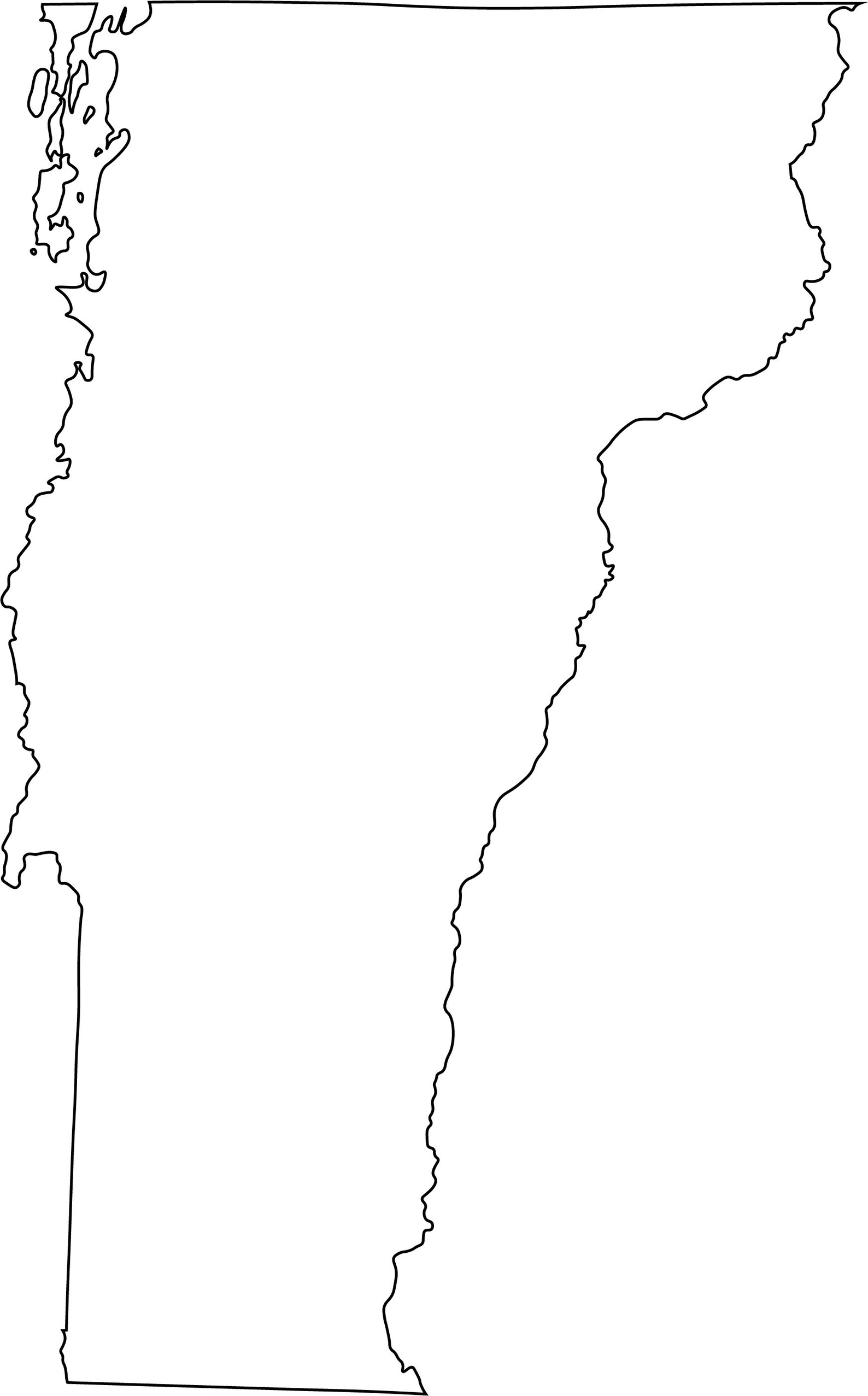 Vermont Map SVG - VT USA United States of America Us, Black and White ...