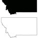 Montana Map SVG - MT USA United States of America Us, Black Outline ...