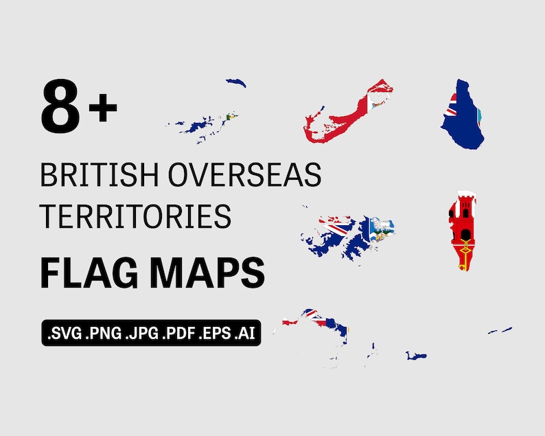 British Overseas Territories Flag Maps SVG, Bots United Kingdom U.K ...