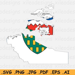 Northwest Territories Map Flag SVG - N.T. NWT Canada, Canadian ...