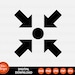 Zoom Out Arrow Icon SVG Four Point Target Aim Crosshair Png Jpg Eps Ai ...