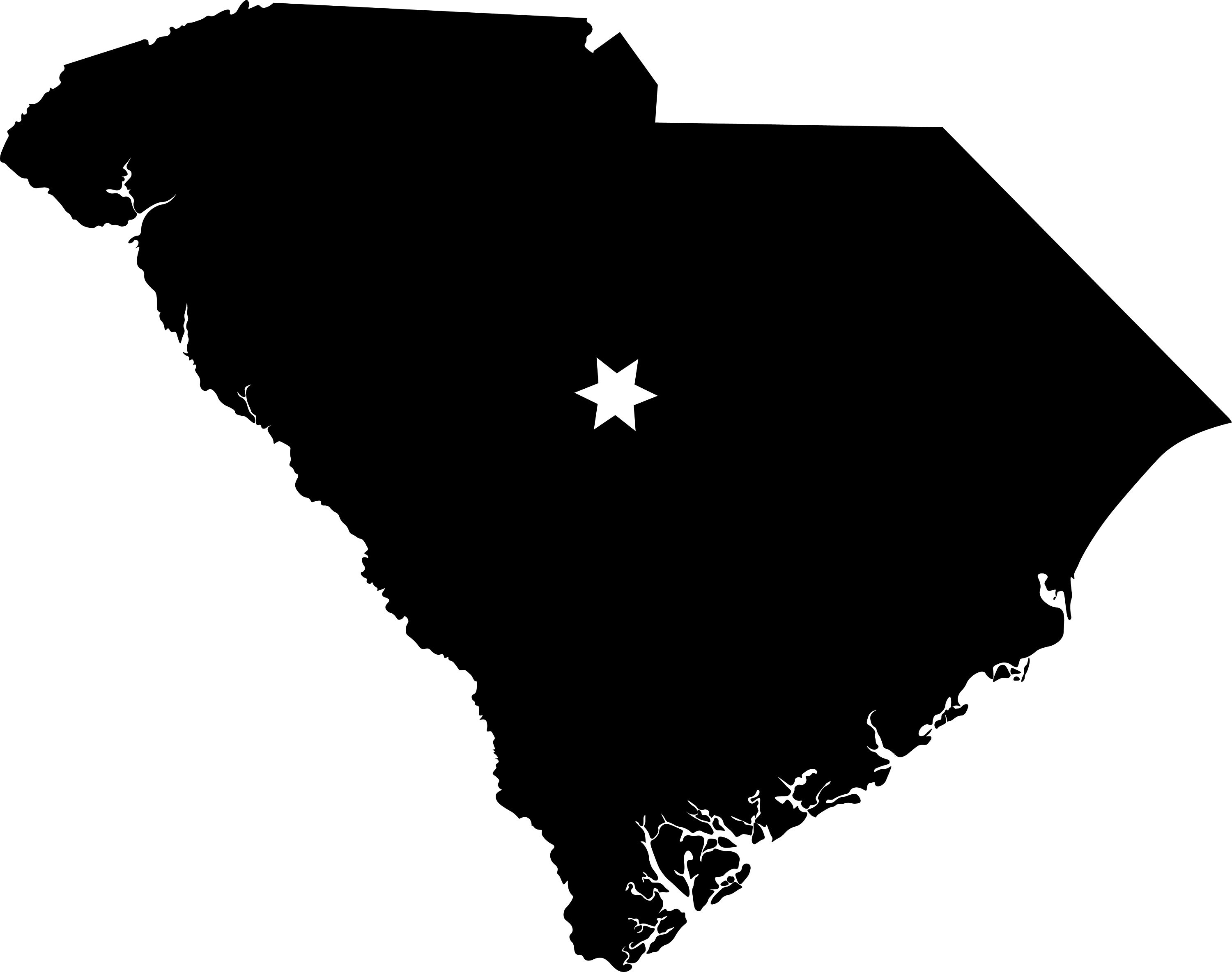Columbia South Carolina SC Capital City Position on a State Map USA ...