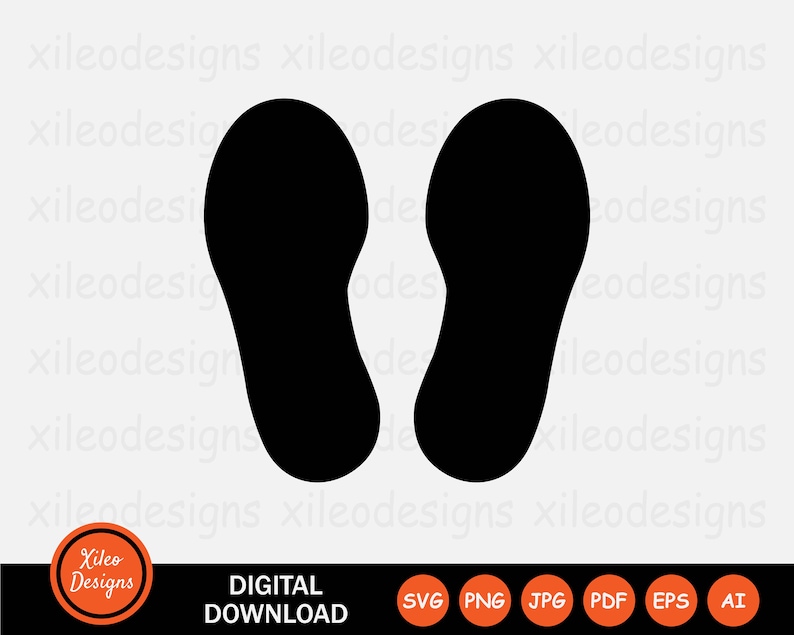Footstep Icon SVG Foot Step Footprints Prints Shoes Sole Steps - Etsy