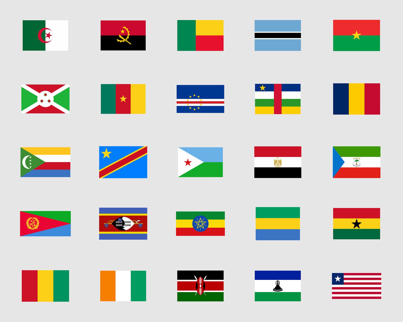 Africa Country Flags SVG Bundle African Countries Flag SVG | Etsy