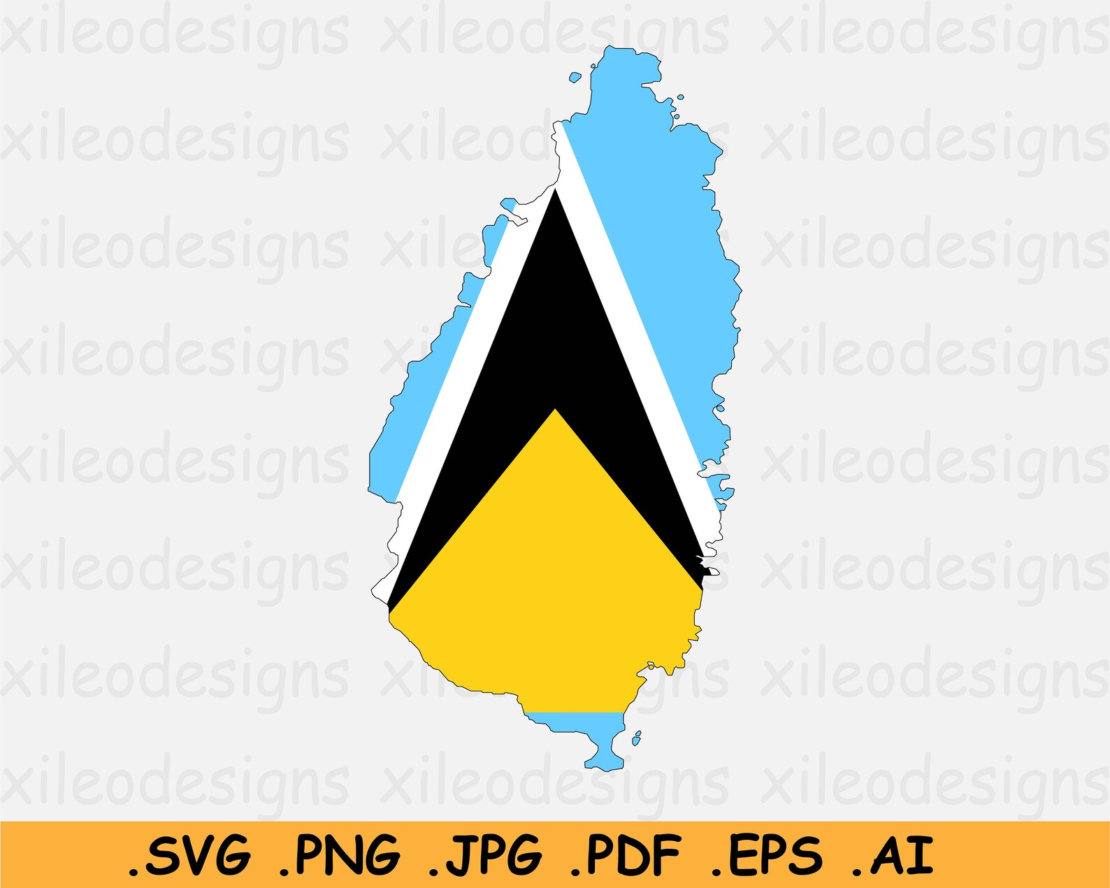 St. Lucia Map Flag SVG Saint Lucian SVG Cricut Cut File - Etsy UK