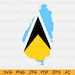 St. Lucia Map Flag SVG Saint Lucian SVG Cricut Cut File - Etsy