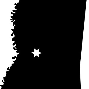 Jackson Mississippi MS Capital City Location on a State Map USA ...