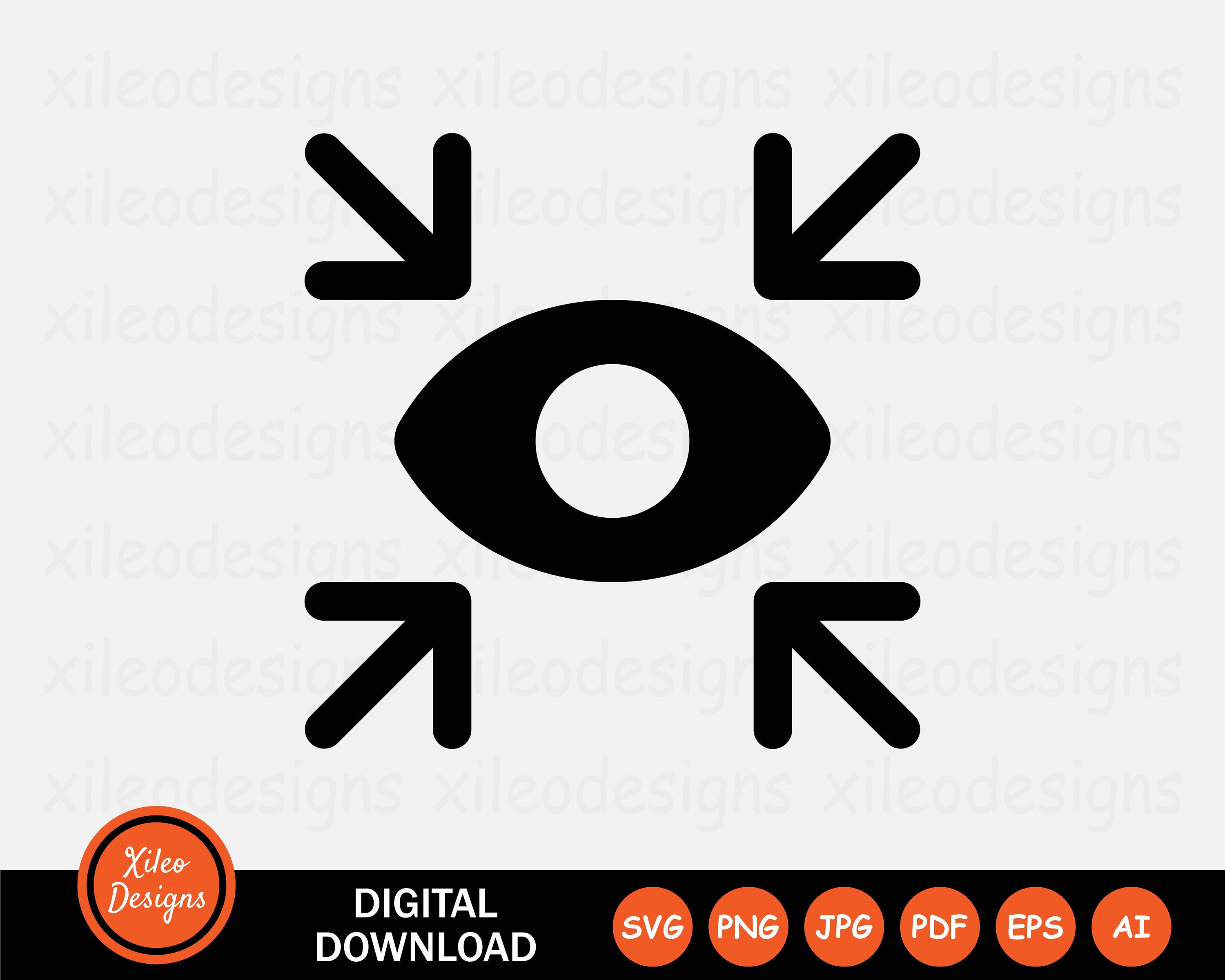 Eye Four Arrows Icon SVG Bullseye Aim Target 4 Point Png Jpg Eps Ai Pdf ...
