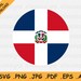 Dominican Republic Round Flag SVG - National Circular Circle Banner ...