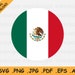 Mexico Round Flag SVG Mexican Circle Icon, Country National Circular ...