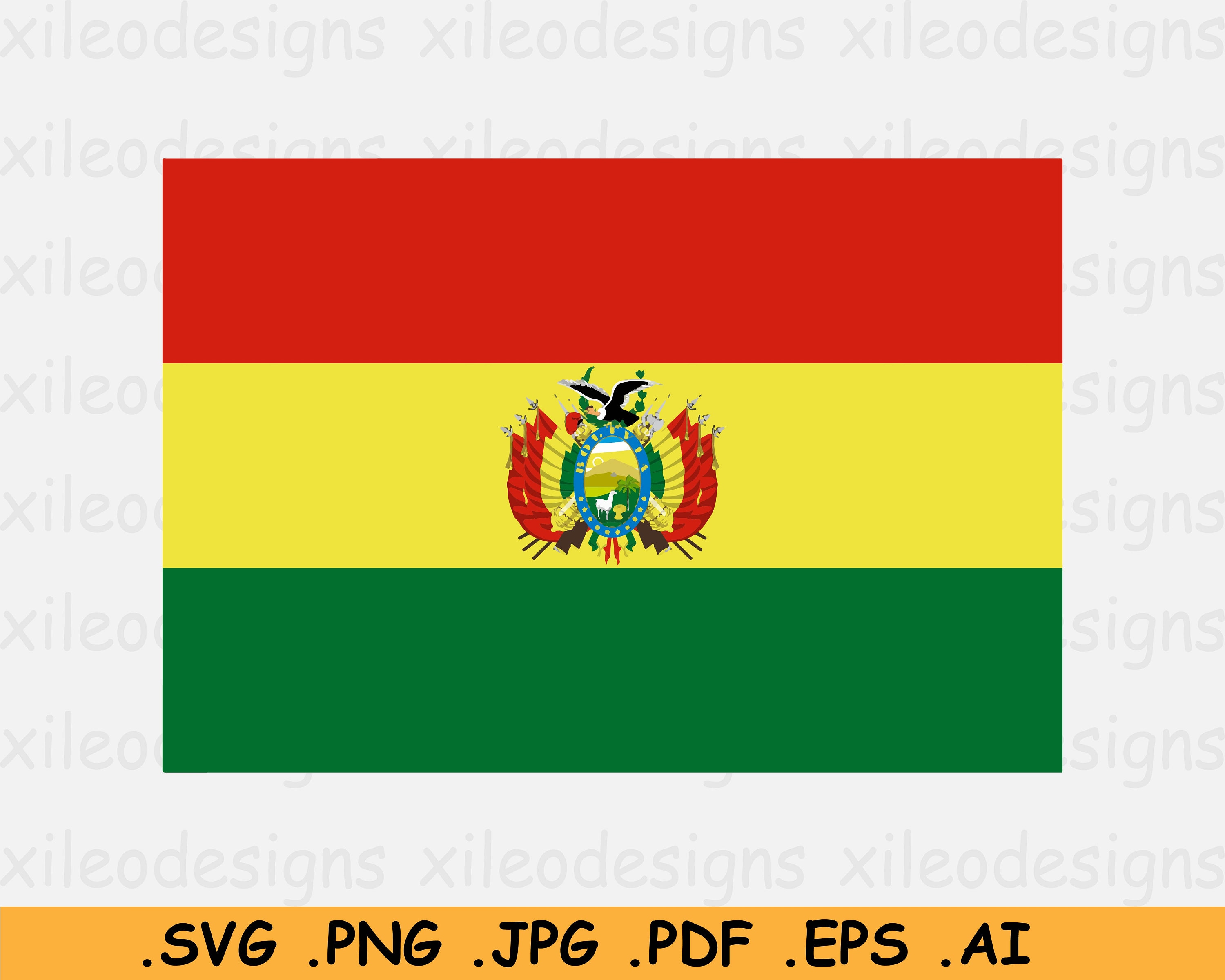 Bandera Nacional de Bolivia SVG Bandera de la Nación | Etsy