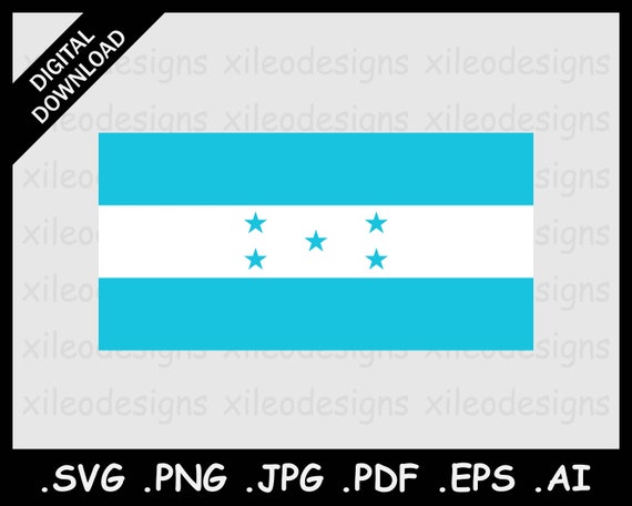 Honduras Flag SVG Honduran Flag New Turquoise 2022 Flag Icon | Etsy