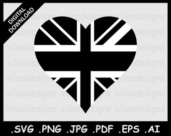 Black and White Union Jack Eps Image - Etsy