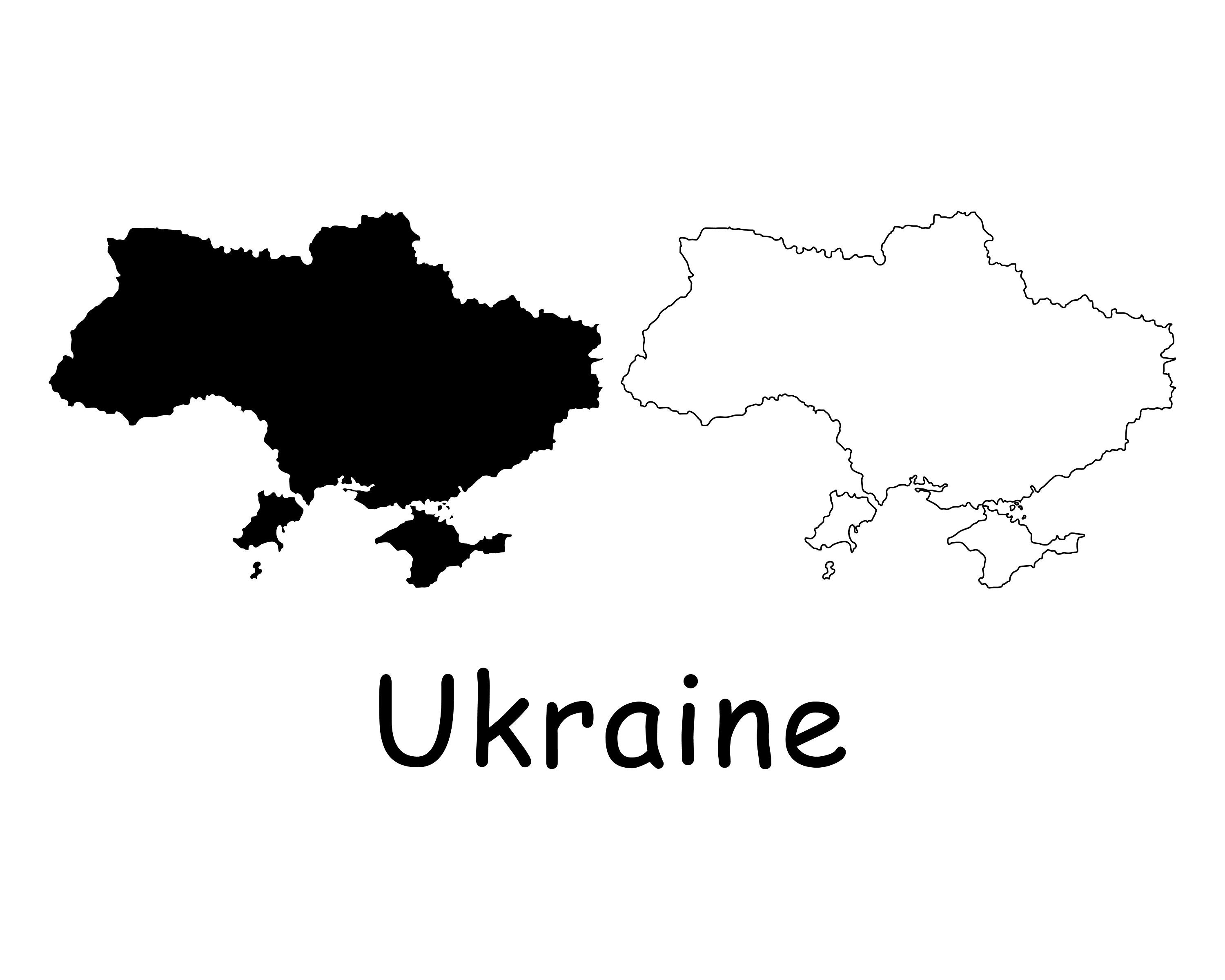 Ukraine Map Outline