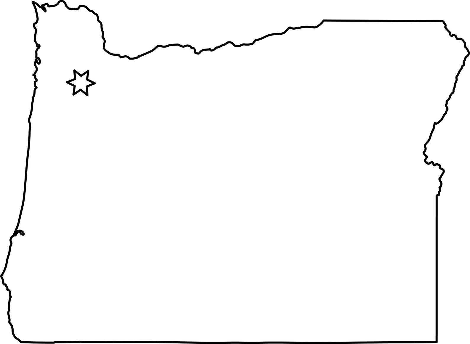 Salem Oregon OR Capital City Position on a State Map USA - Etsy