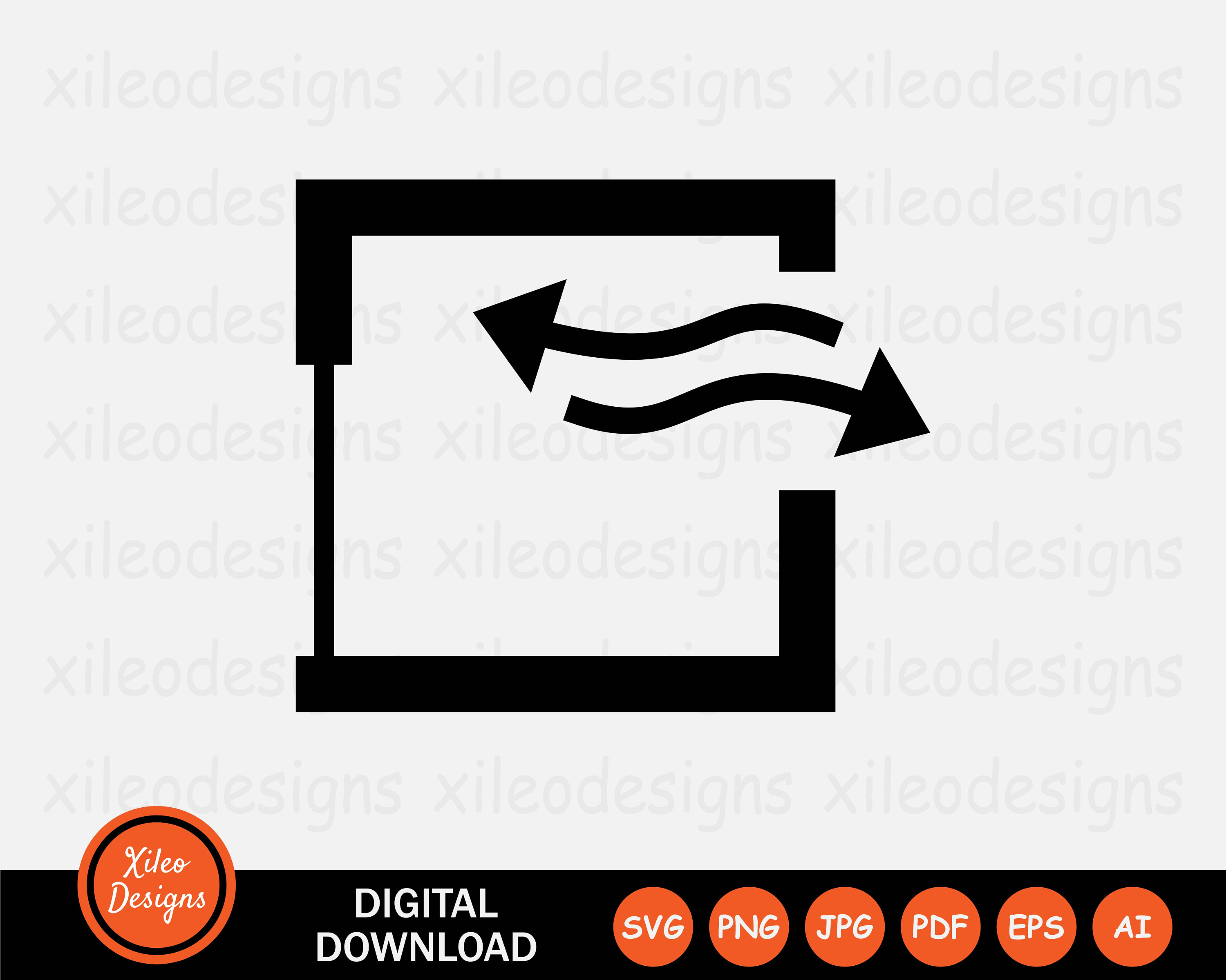 Ventilation Icon SVG Opening Window Air Flow Exchange Ventilate Symbol ...