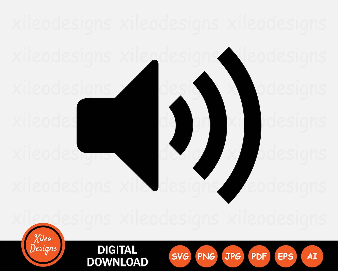 Max Volume Icon SVG Loud Speaker Noise Music Stereo Radio - Etsy