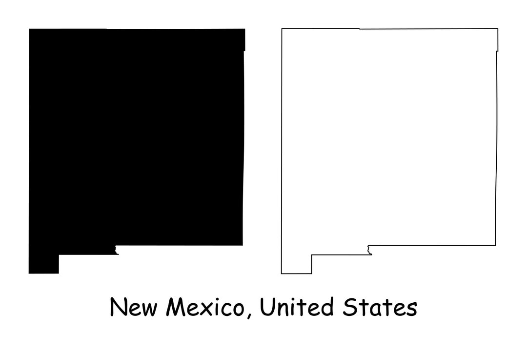 New Mexico Map SVG - NM USA United States of America Us, Black Outline ...