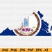 Virginia Flag Map SVG - VA USA United States of America, State Border ...