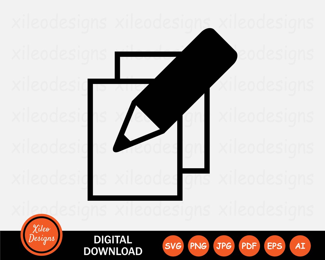 Edit Document Icon SVG Pen Pencil Editing Contract Copy Png Jpg Eps Ai ...