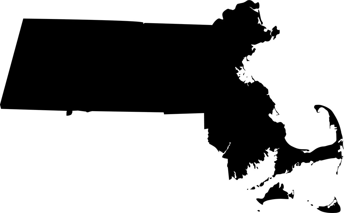 Massachusetts Map SVG MA USA United States of America Us - Etsy