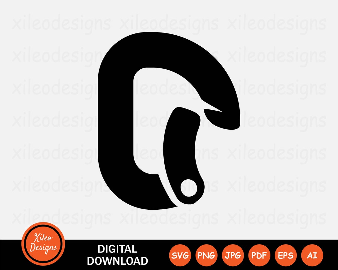Carabiner Icon SVG Rock Climb Climbing Safety Equipment Digital ...
