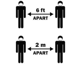 Six Feet Apart Mask - Etsy