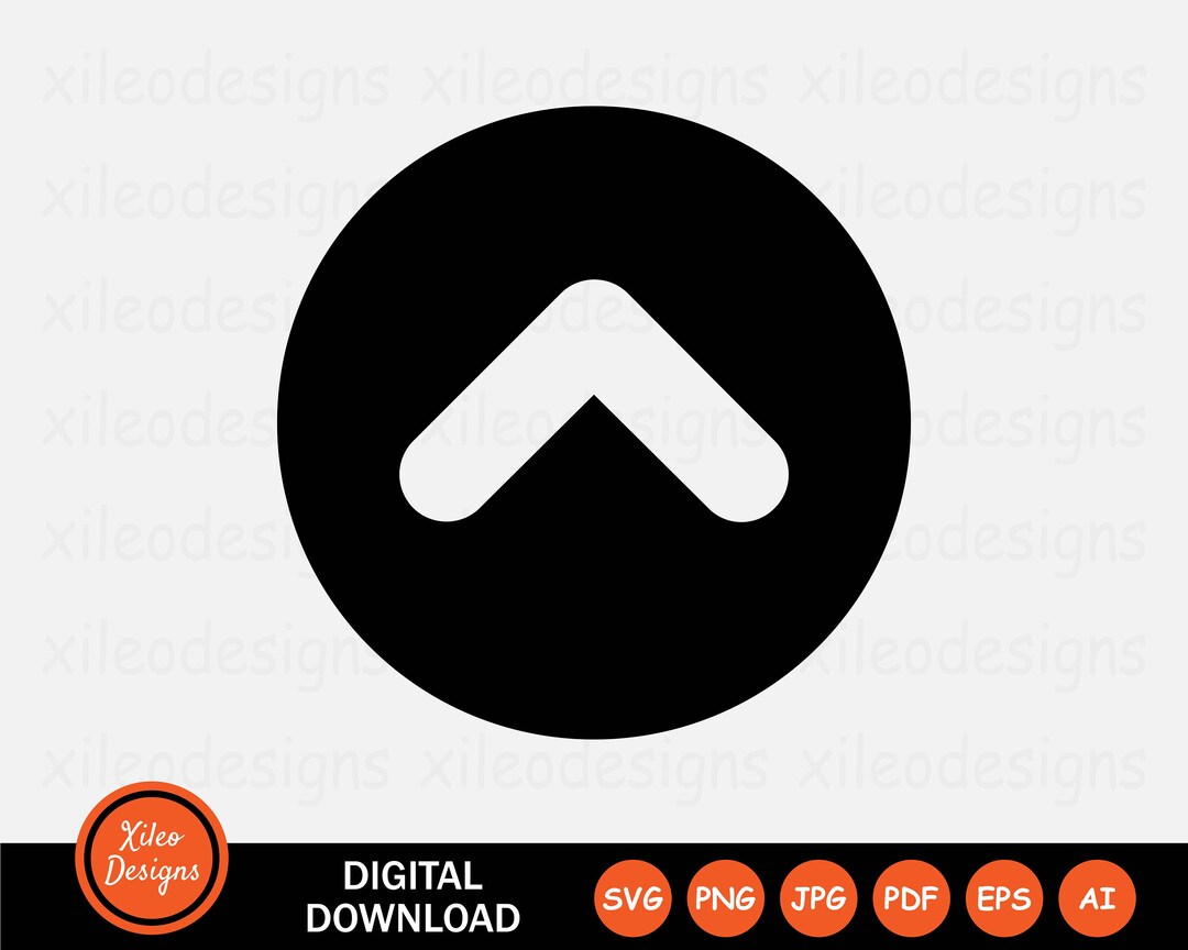 Round up Arrow Icon SVG Upload Point Circle North Above Png Jpg Eps Ai ...