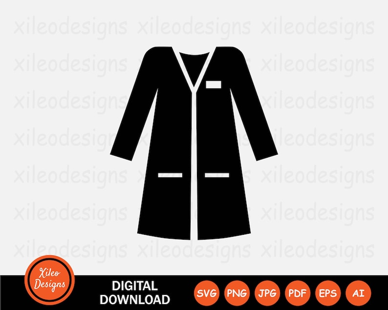 Lab Coat Icon SVG Laboratory Clothing Doctor Uniform Scientist Symbol ...