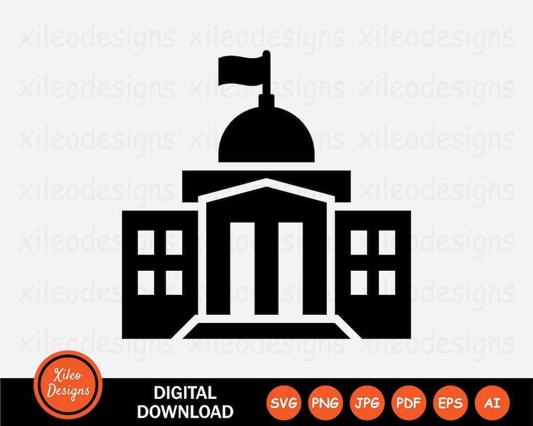Government Building Icon SVG Museum Bank University Png Jpg Eps Ai Pdf ...