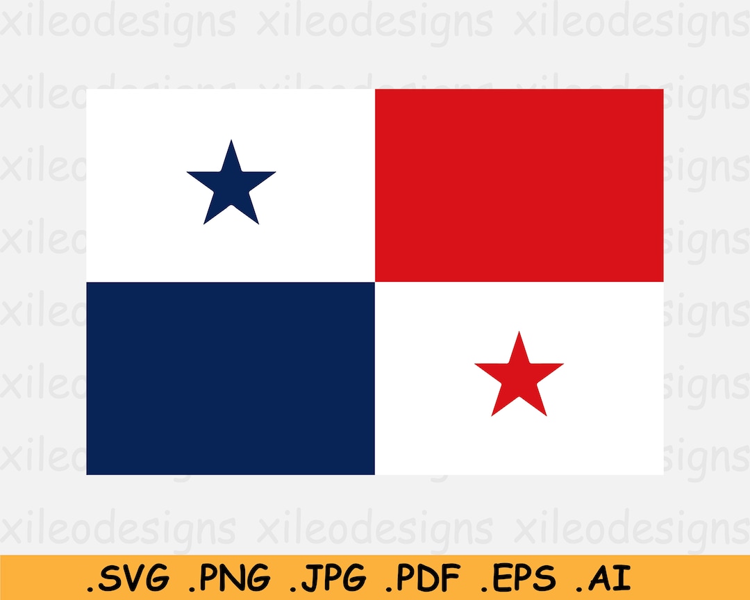 Panama Flag SVG, Panamanian National Nation Country Banner, Cricut Cut ...