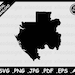 Gabon Map SVG, Gabonese Republic Country National Border Boundary ...