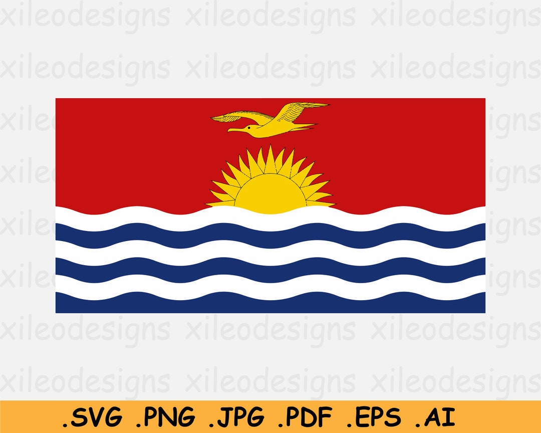 Kiribati Flag SVG, Kiribati National Nation Country Banner, Cricut Cut ...