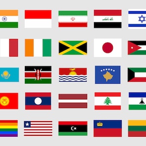 World Country Flags SVG - Countries Flag SVG, All National Flags Bundle ...