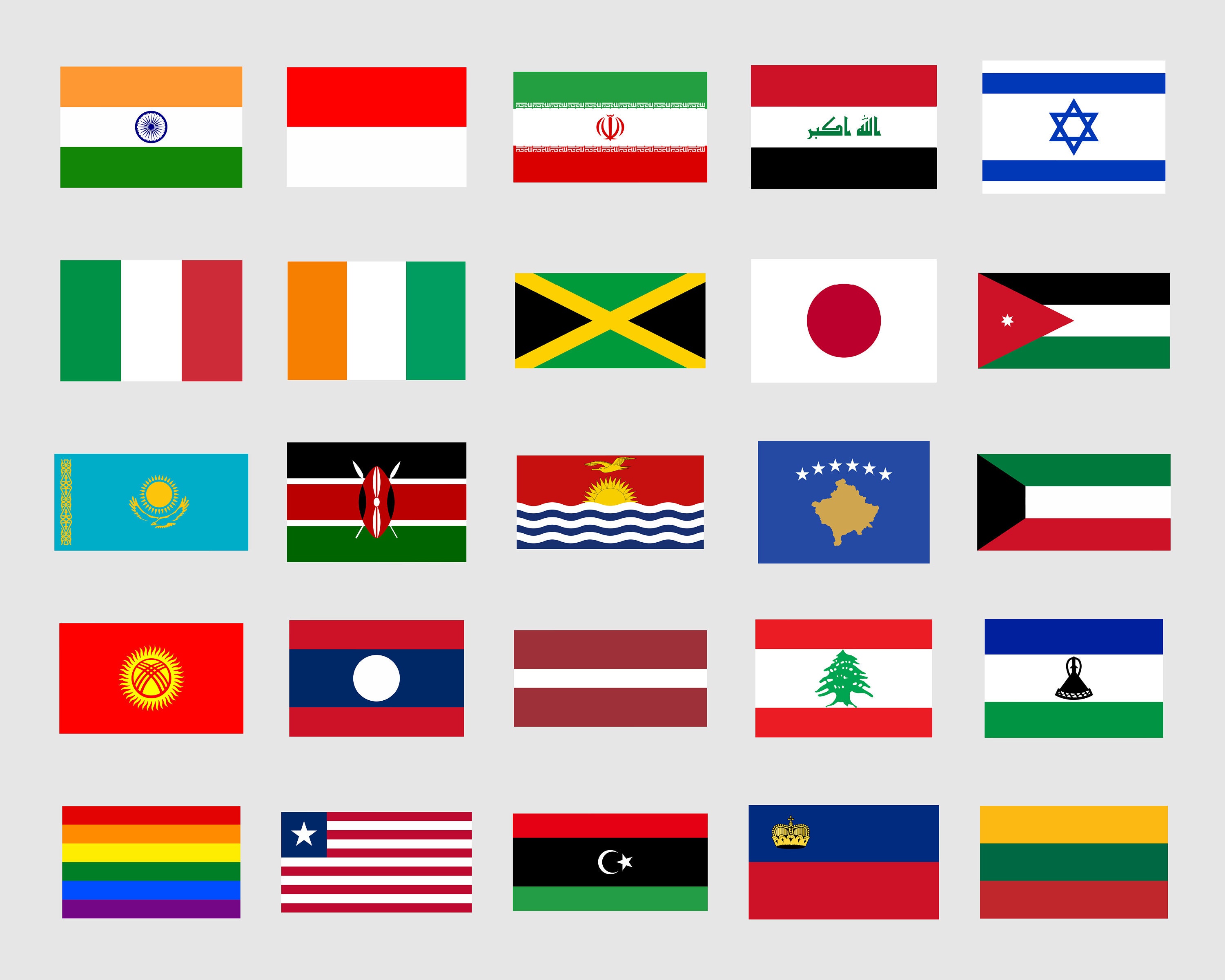 World Country Flags SVG Countries Flag SVG All National | Etsy