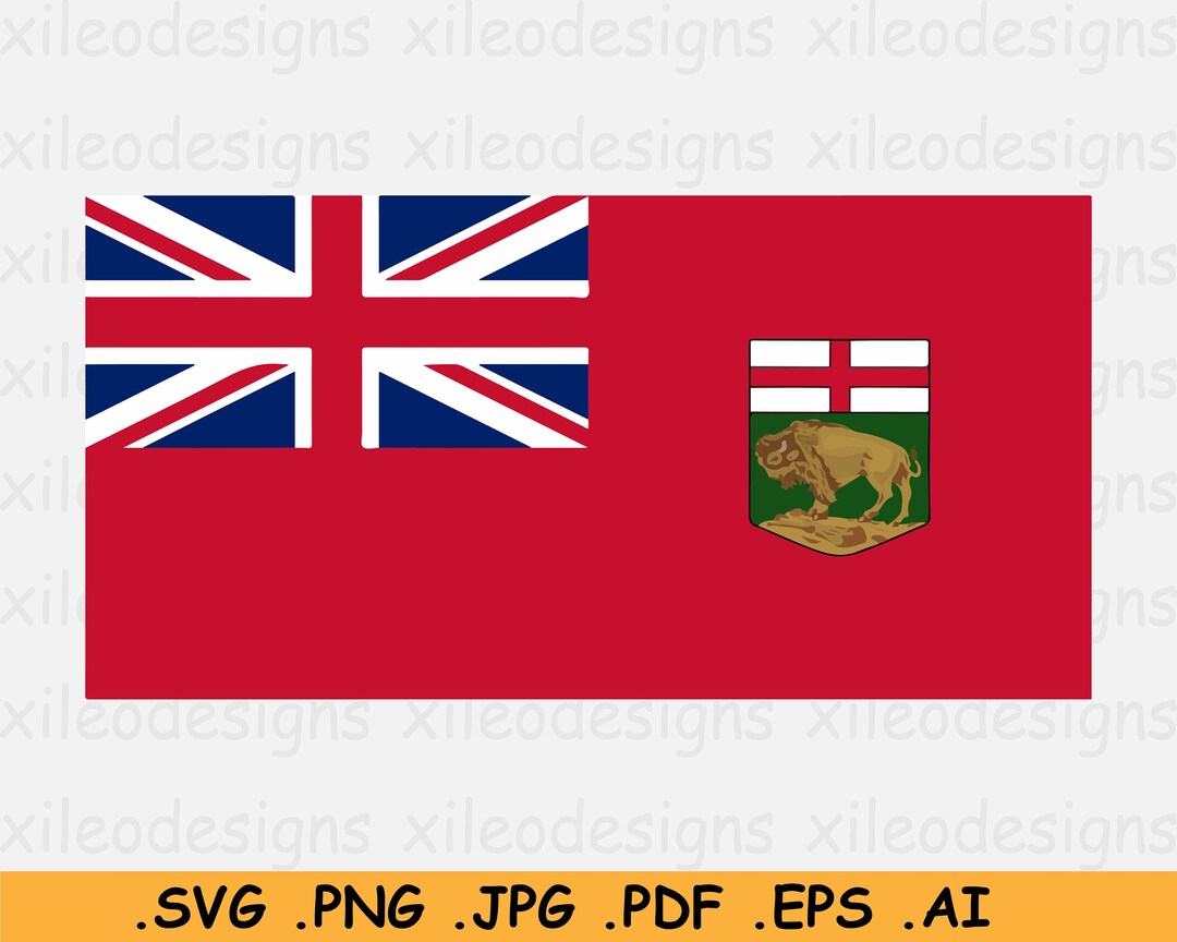 Manitoba Canada Flag, Canadian Province Banner, SVG Cut File, Manitoban ...