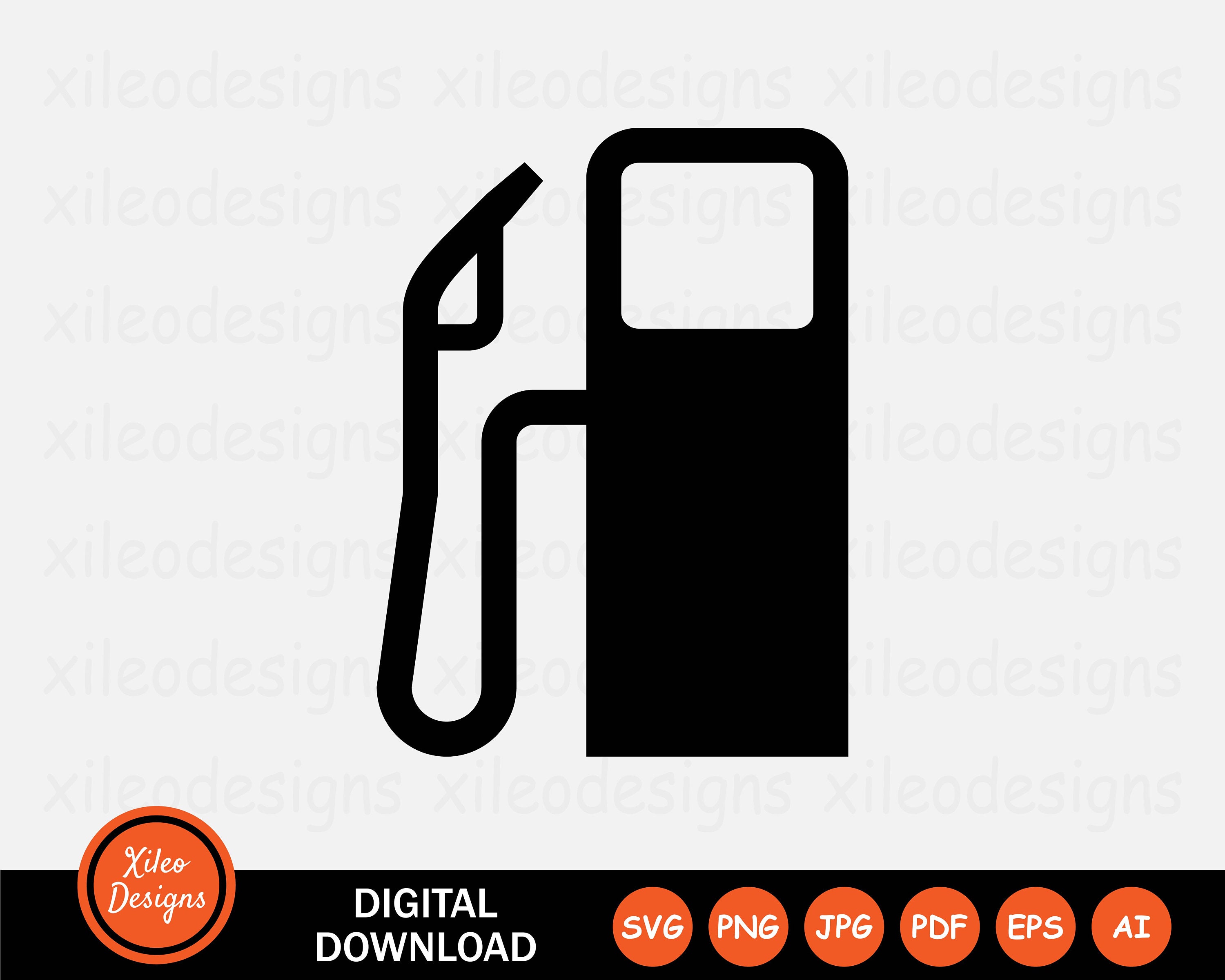 Gas Pump Icon SVG Petrol Station Gasoline Diesel Nozzle Sign Symbol ...