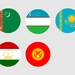 Central Asia Countries Round Flags SVG Bundle Set, Country Circle Flag ...
