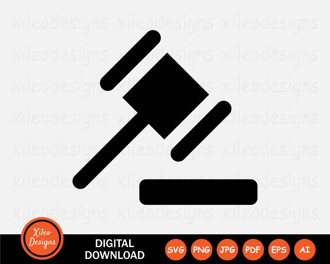 Justice Gavel Icon SVG Judge Law Layer Hammer Auction Sign Symbol ...