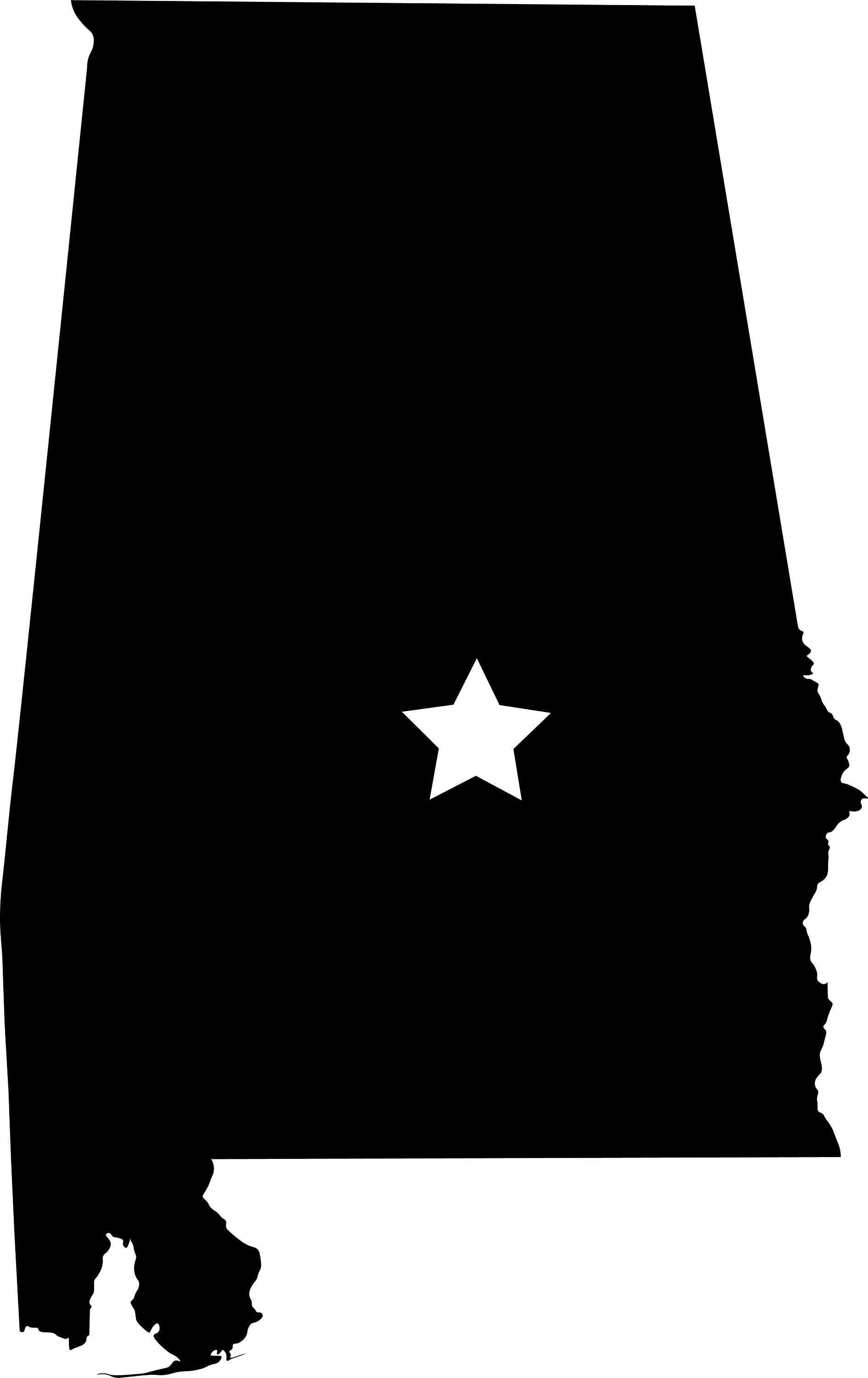 Montgomery Alabama AL State Capital City Border Map US USA - Etsy