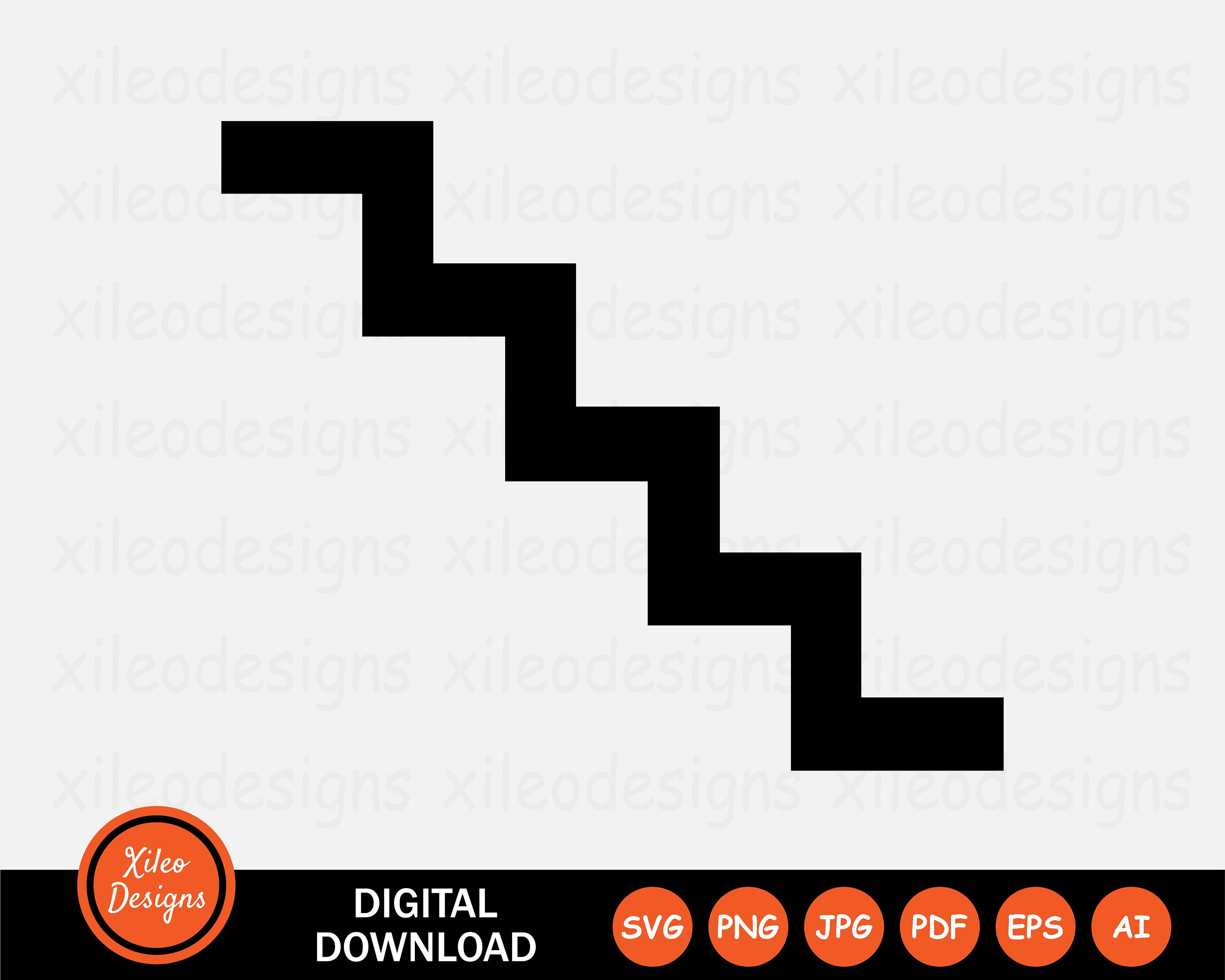 Stairs Icon SVG Staircase Steps Stairwell Ladder Climb Png Jpg Eps Ai ...