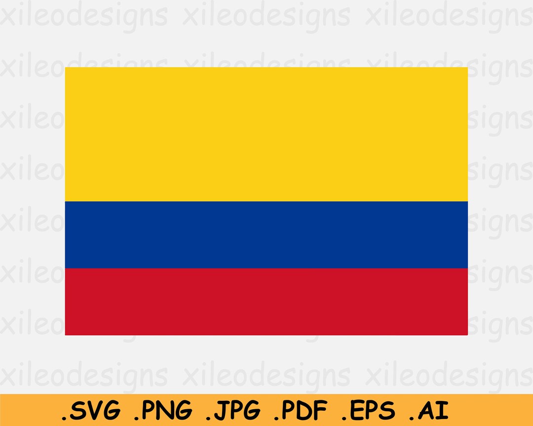 Colombia National Flag SVG, Colombian Nation Country Banner, Cricut Cut ...